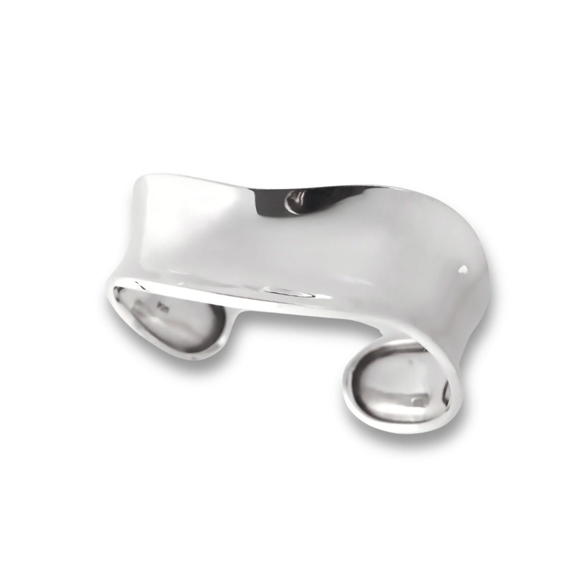 Wave Cuff armband i 925 silver | Brett silverarmband – Mila Silver
