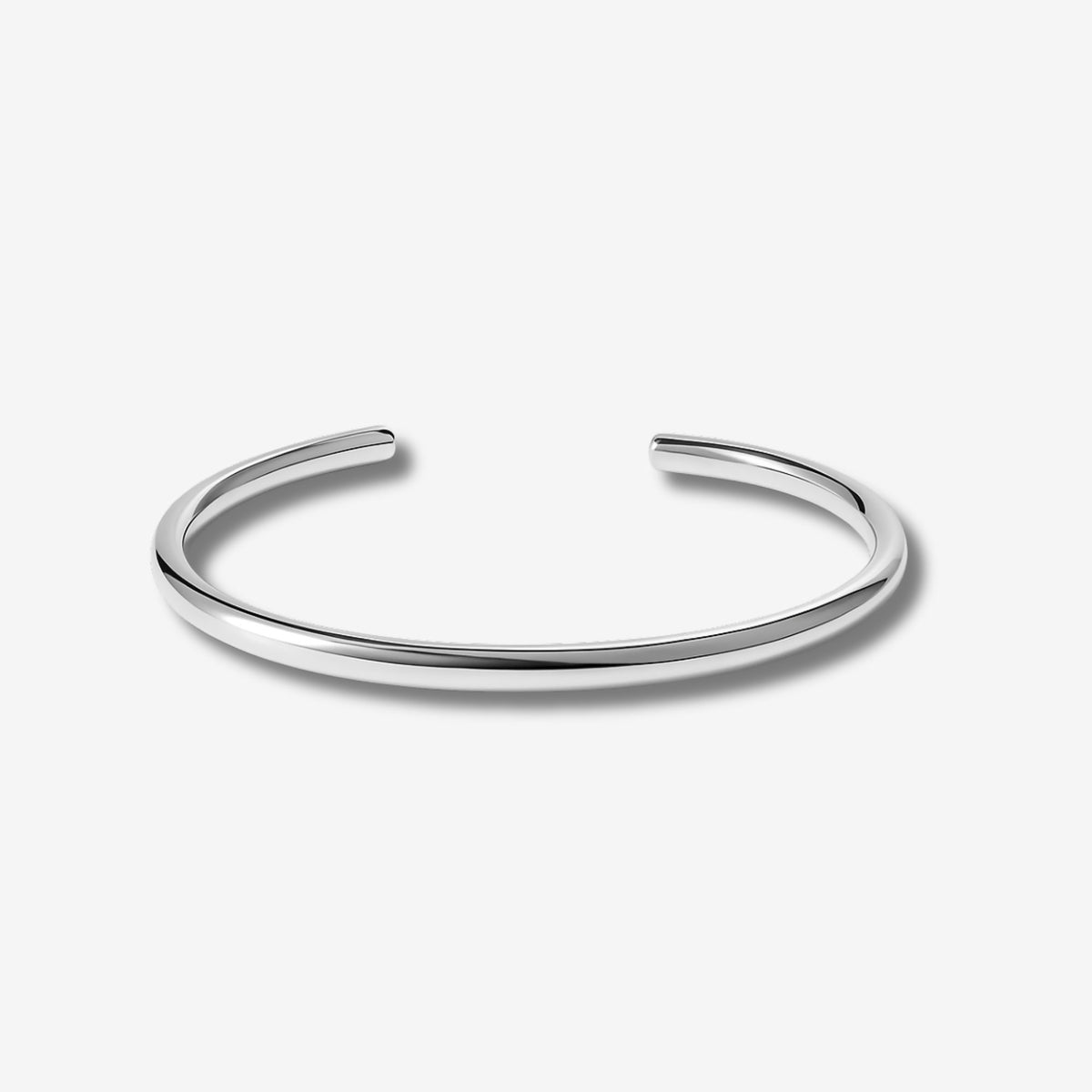 Silverarmband herr | Plain Round Cuff armband | Mila silver – Mila Silver