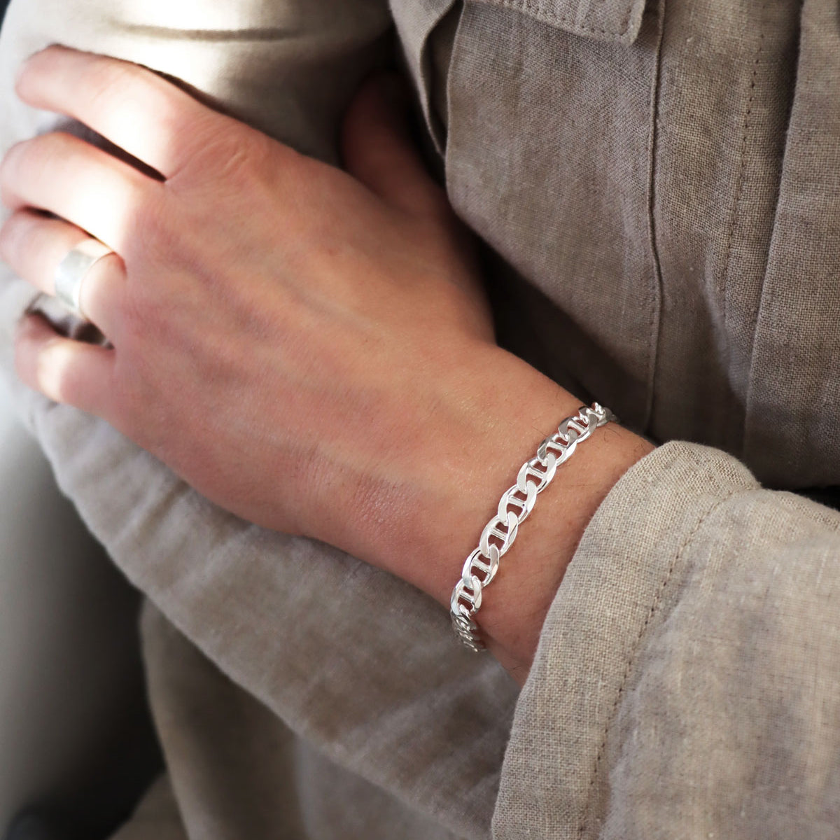 Mila Man Armband Marina Kedja | 925 silver – Mila Silver