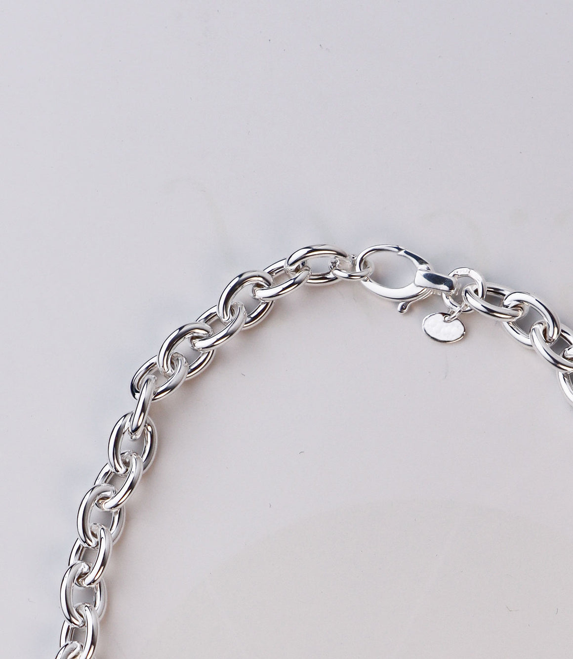 Chunky Chain Halsband kedja 10 mm, silver