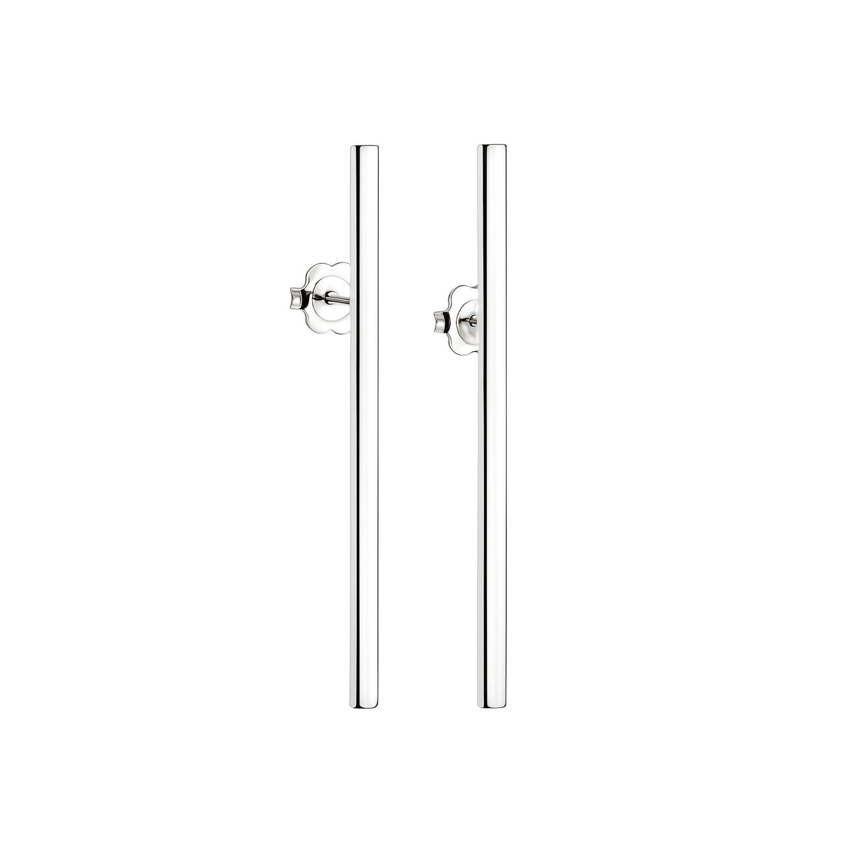 Rod Long earrings - 925 silver | Long earrings with rods – Mila Silver