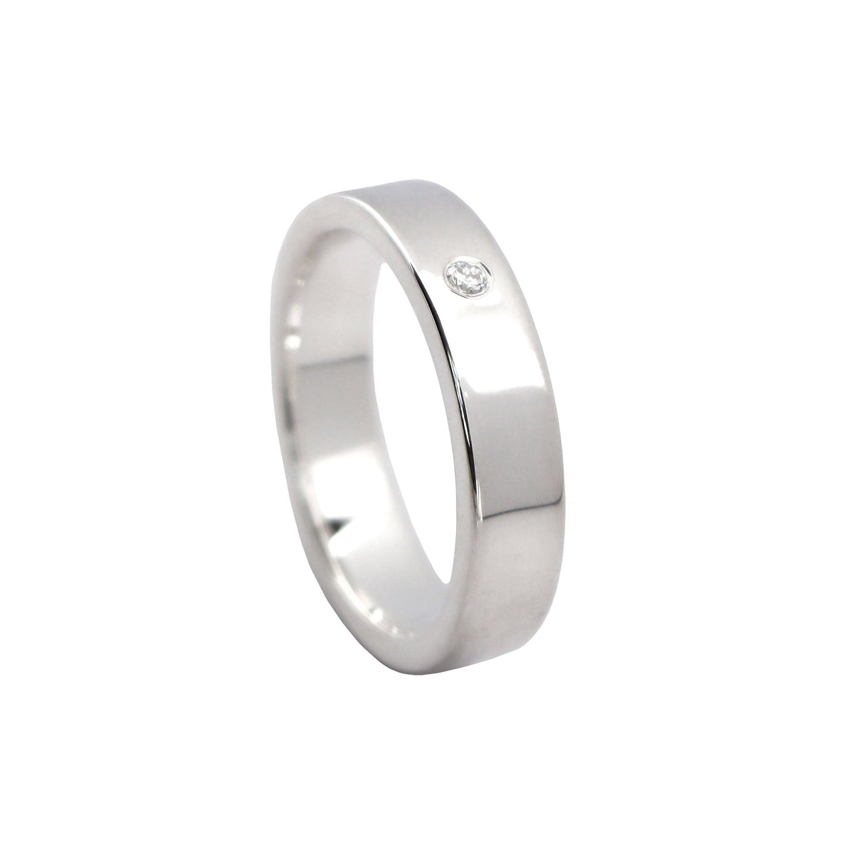 Silverring Herr, Vit diamant | Diamantring till herr – Mila Silver