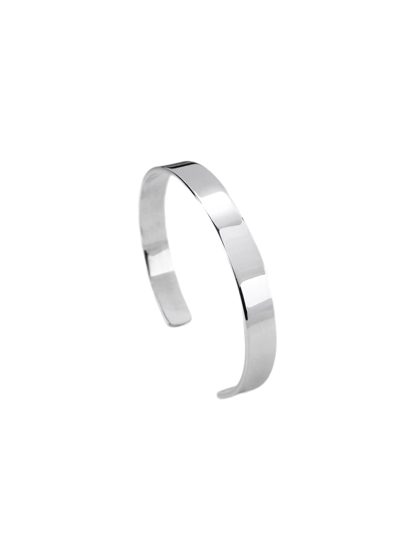 Silverarmband herr | Mila Man Plain Cuff armband silver – Mila Silver